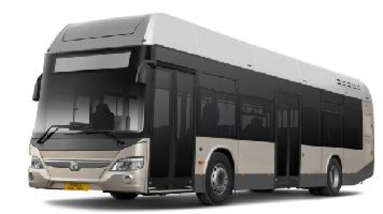 Tata Motors-ISRO developed Starbus fuel cell bus showcased in India