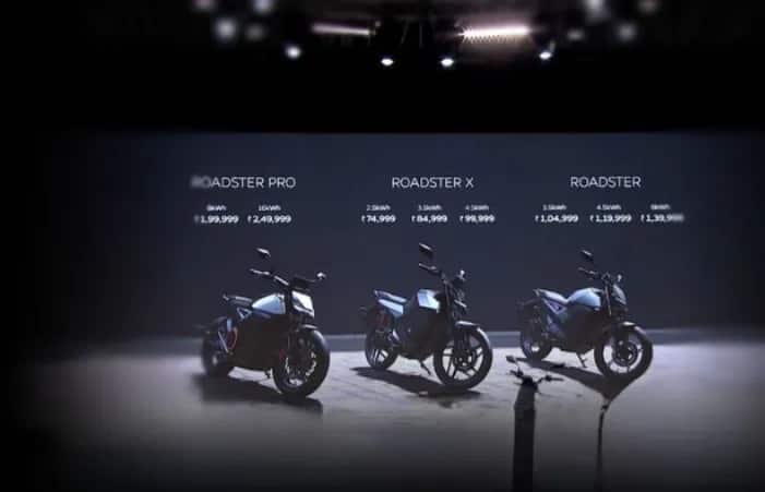 Ola Electric ने लॉन्च की Roadster, Roadster X और Roadster Pro ई-बाइक ...