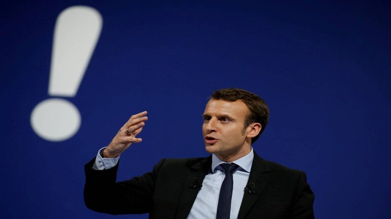 Two shades of blue: French President Emmanuel Macron makes (subtle ...