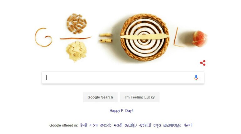 Google celebrates Pi day with doodle
