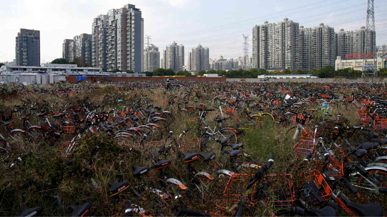 This green initiative is creating massive bicycle graveyards in China ...