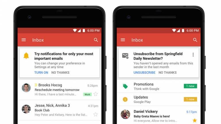 Google extends its Dynamic email feature for Android and iOS Gmail app ...