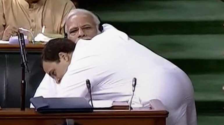 Rahul hugs Modi: Twitter abuzz with jokes on 'hugplomacy', 'pappukijhappi'