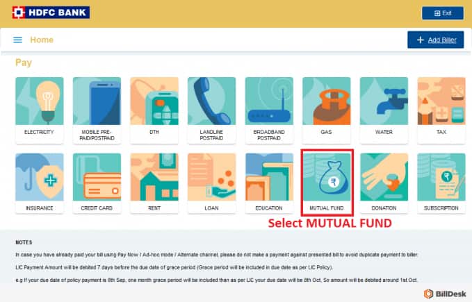 Moneycontrol Transact Mutual Fund - SIP Activation/Biller Registration ...
