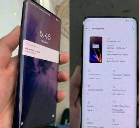 OnePlus 7 Pro leaked images point at a curved screen with no notch ...