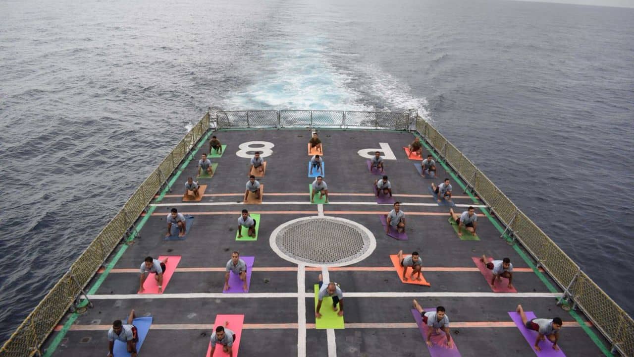 IN PICS | PM Modi, ministers celebrate International Yoga Day 2019