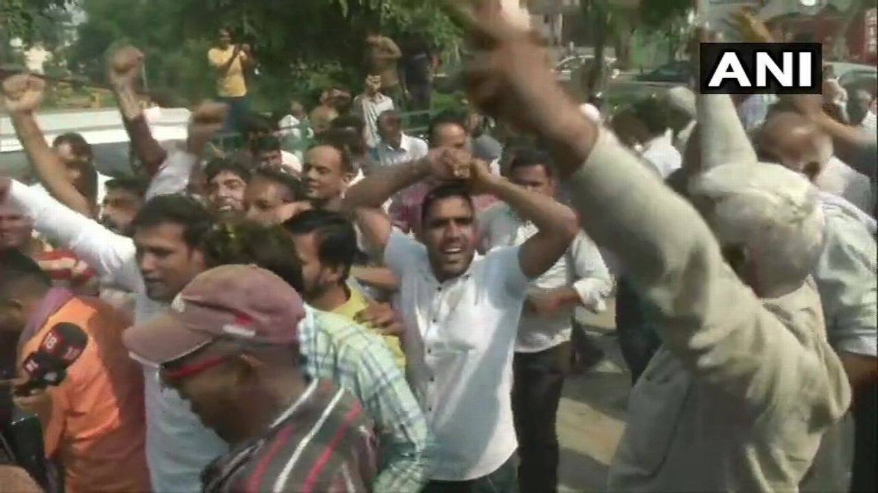 In pics: JJP workers celebrate as party set to become kingmaker in Haryana