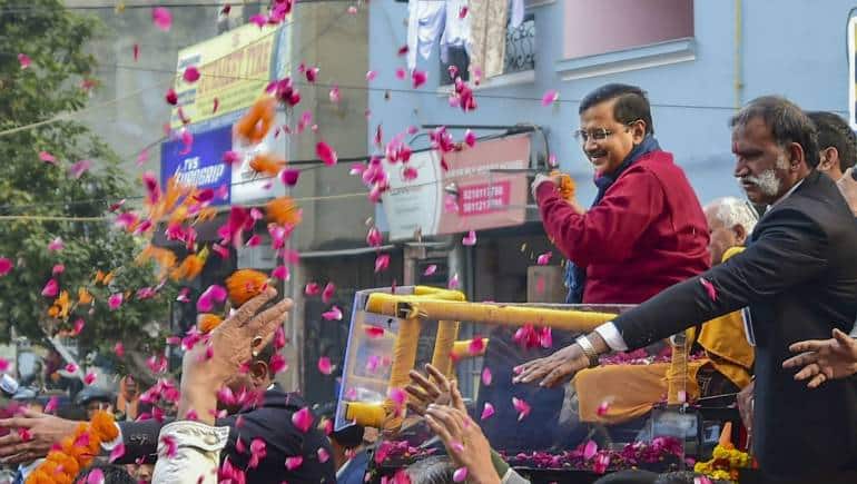 Delhi Election: Arvind Kejriwal holds roadshow in Matiala Assembly ...