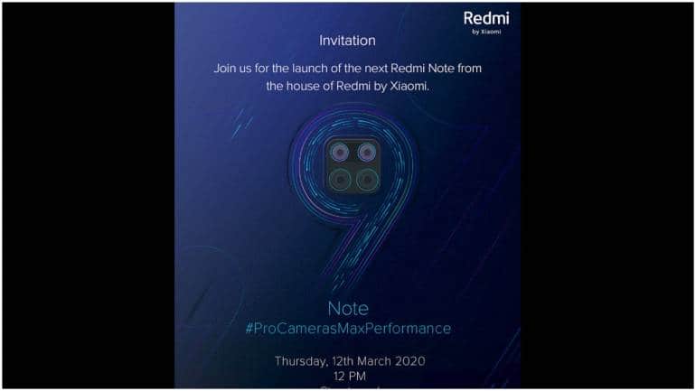 Xiaomi confirms Redmi Note 9 series launch date on March 12, hints quad ...