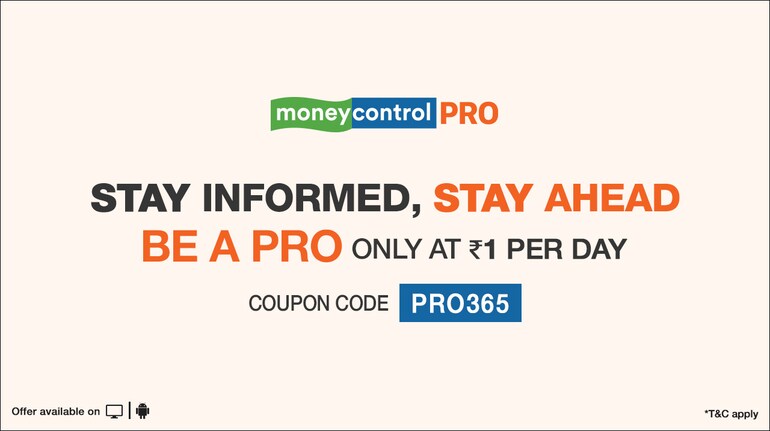 Moneycontrol Pro Special Offer: Get annual subscription at Re 1 per day