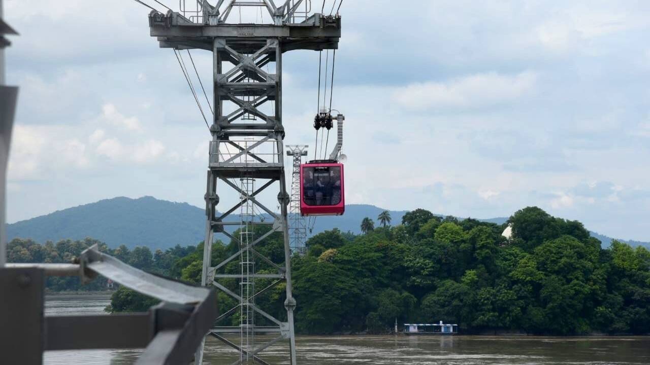 In pics | India gets its longest river-crossing ropeway service in ...
