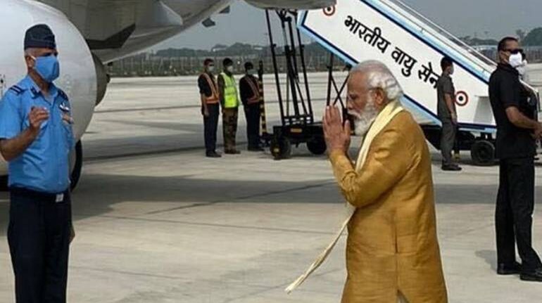 Ram Mandir Bhoomi Poojan Pm Modi Leaves For Ayodhya To Lay Foundation
