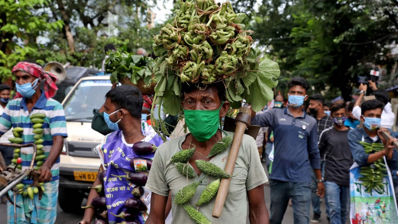 Farmers across India up in arms against farm bills, tractor set afire ...