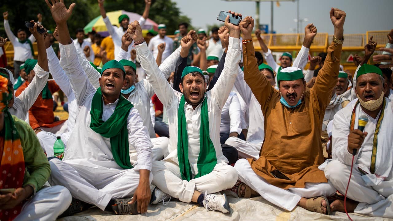Farmers across India up in arms against farm bills, tractor set afire ...