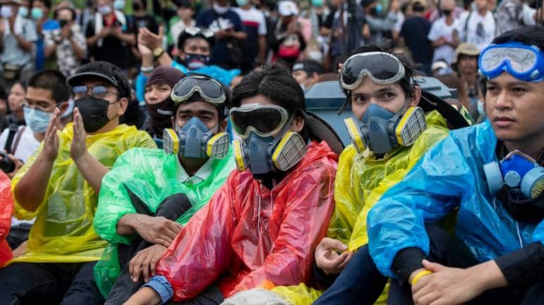 Thousands of Thais again defy protest ban in Bangkok- Moneycontrol.com