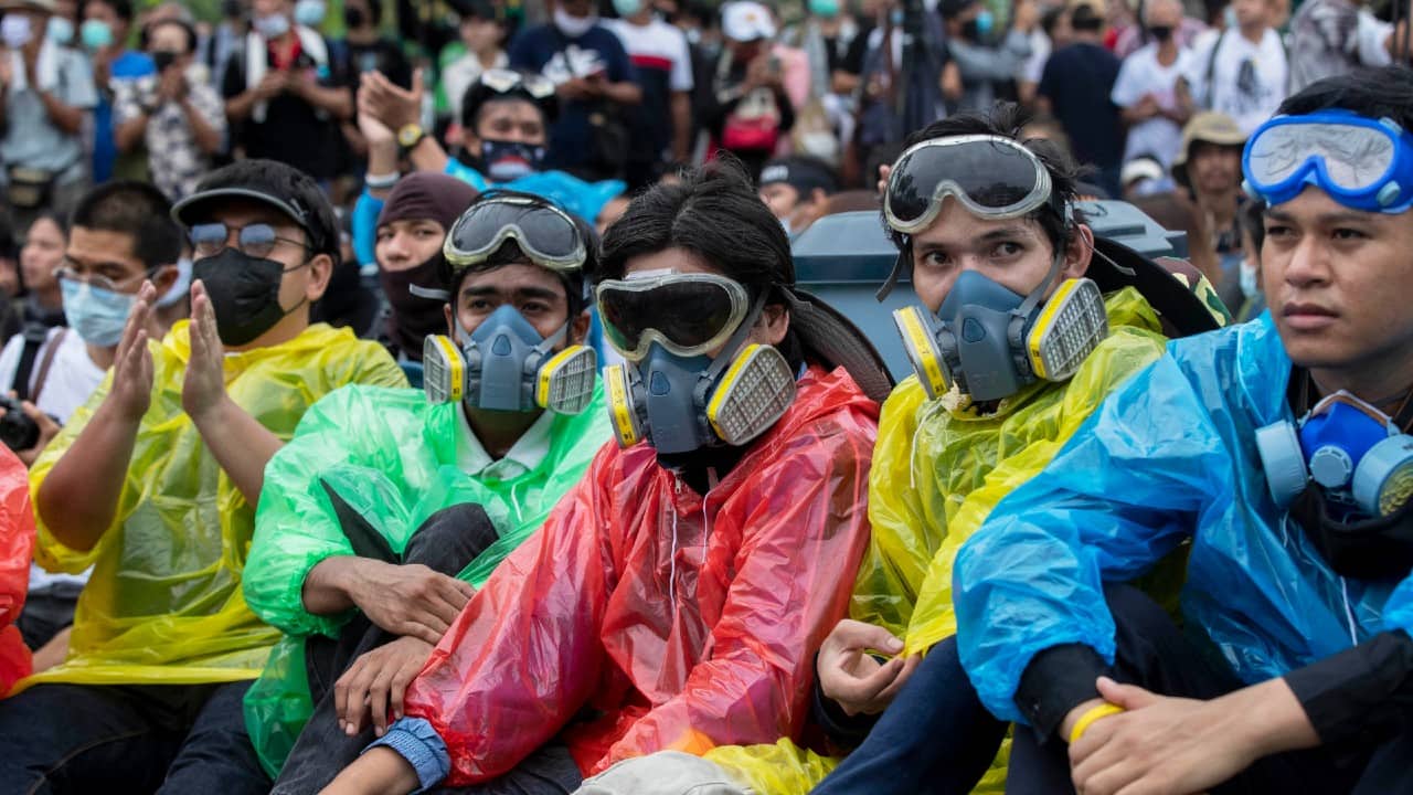 Demonstrators stage protest in Thailand demanding fresh elections and ...
