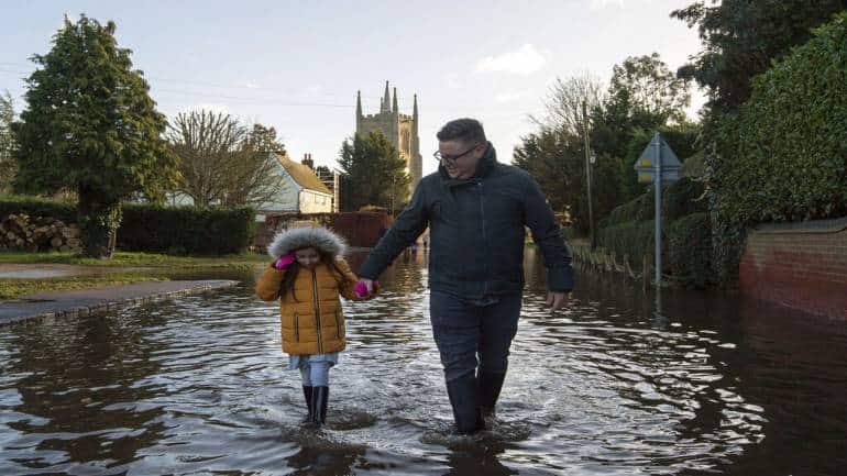 Hurricane-force winds up to 106 mph batter parts of Britain