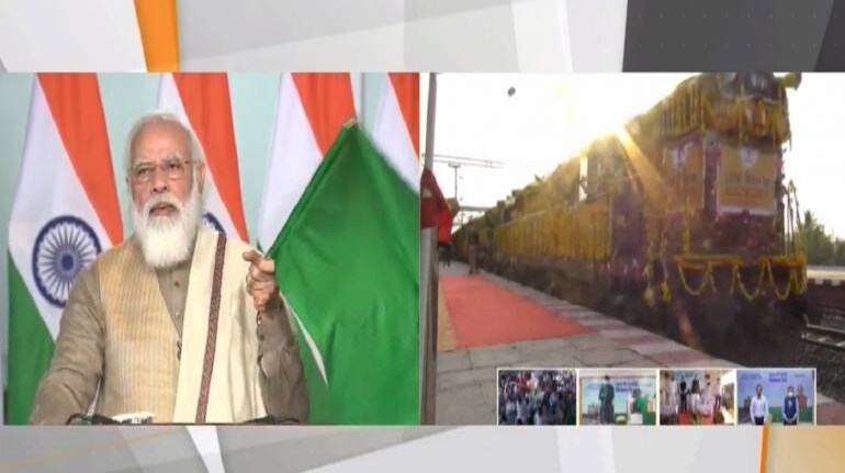 PM Narendra Modi flags off 100th Kisan Rail from Maharashtra to West Bengal