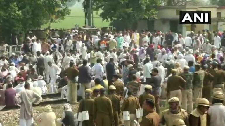 Trains stopped as farmers sit on tracks during 'Rail Roko' protest