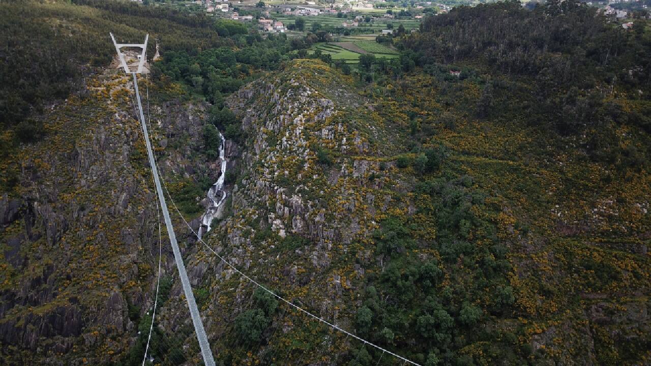 World's longest pedestrian suspension bridge opens in Portugal ...