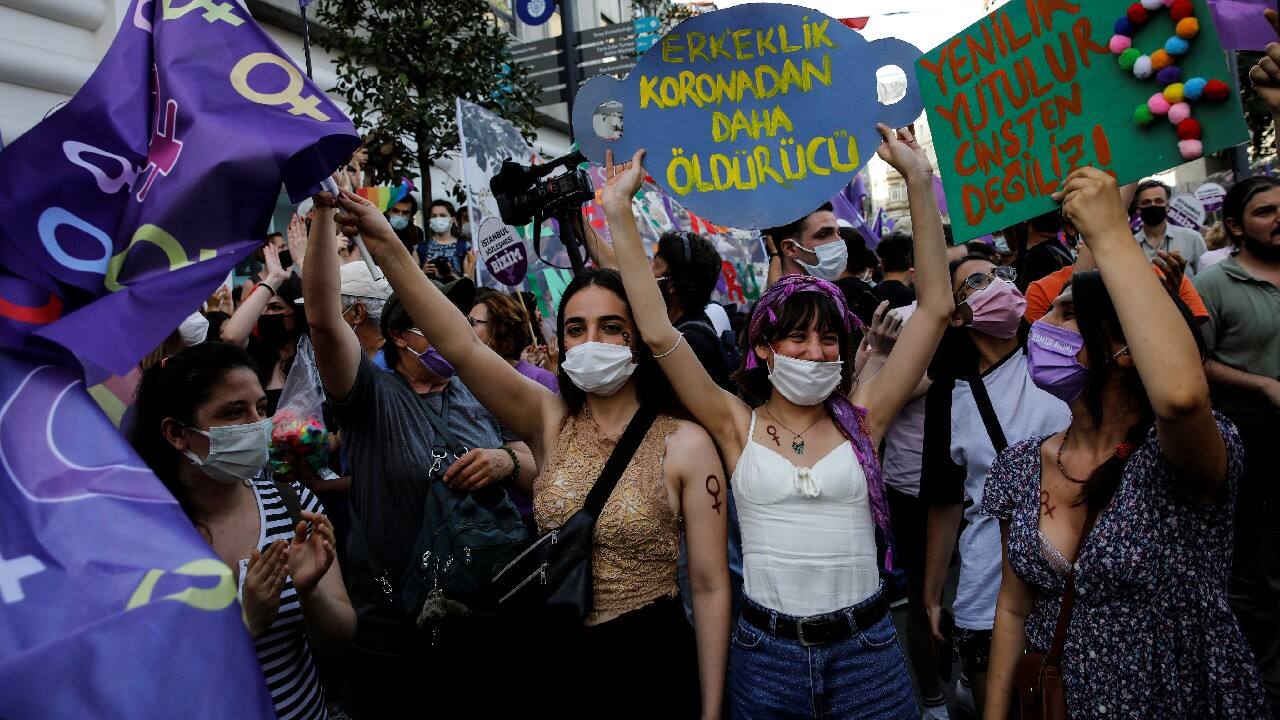 Women Protest As Turkey Withdraws From Violence On Women Treaty