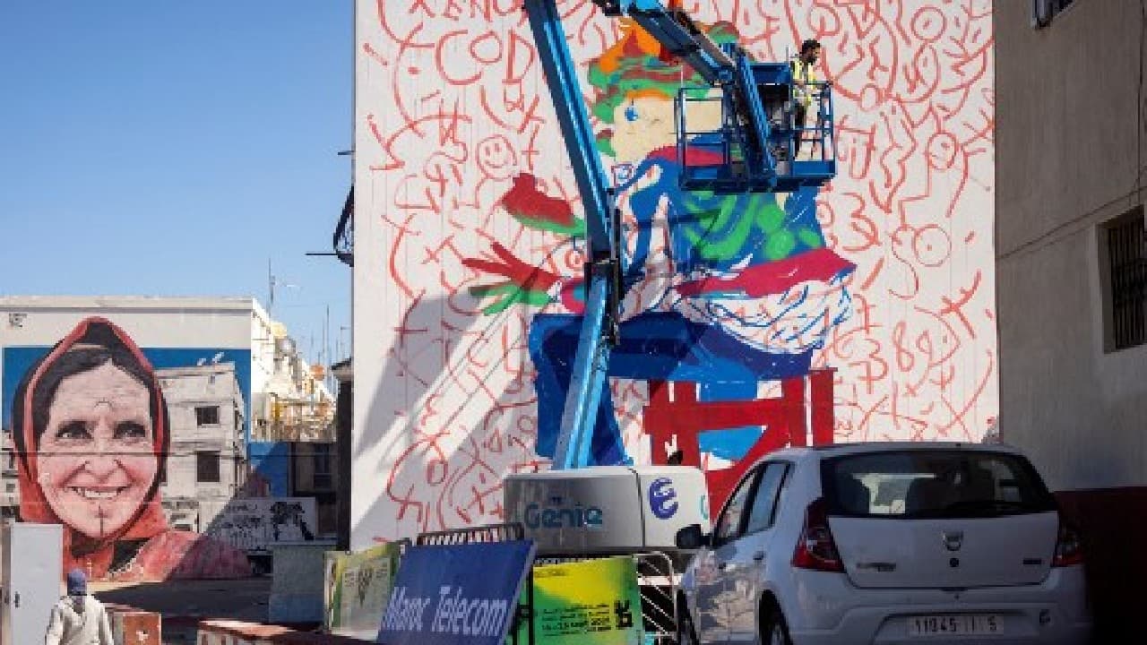 Street art flourishes on the walls of Morocco