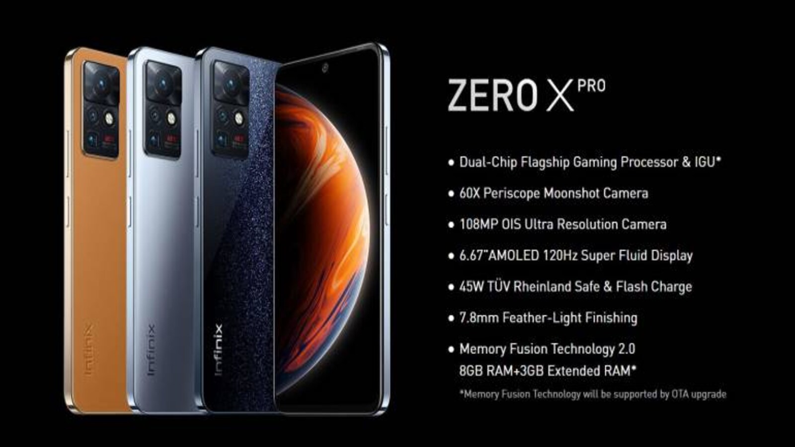 Infinix Zero X Pro Infinix ZERO X Pro (128GB+8GB / 256GB+8GB) 60x Zoom