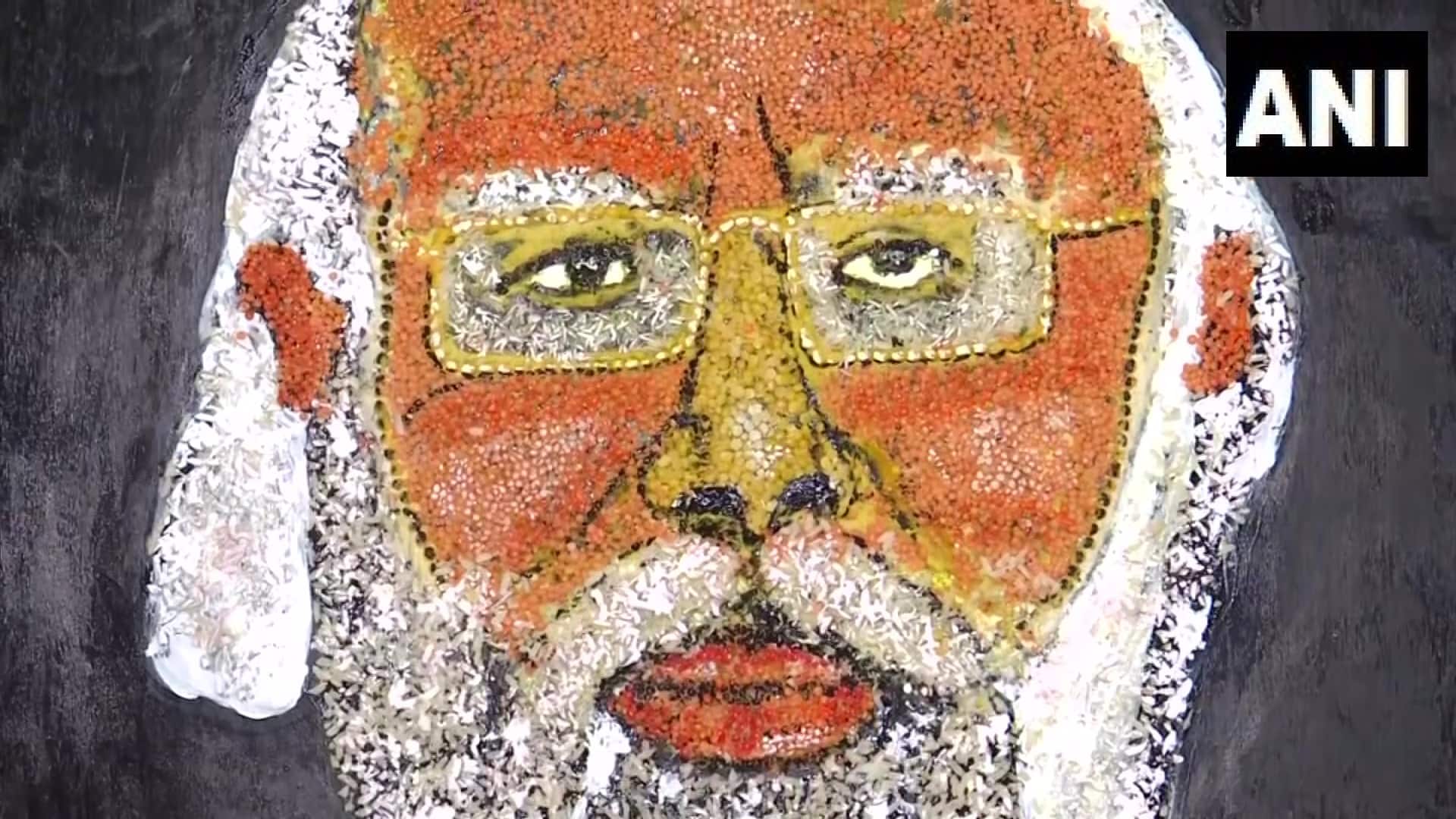 In Pics | Odisha artist creates 8 ft-long portrait of PM Modi using ...