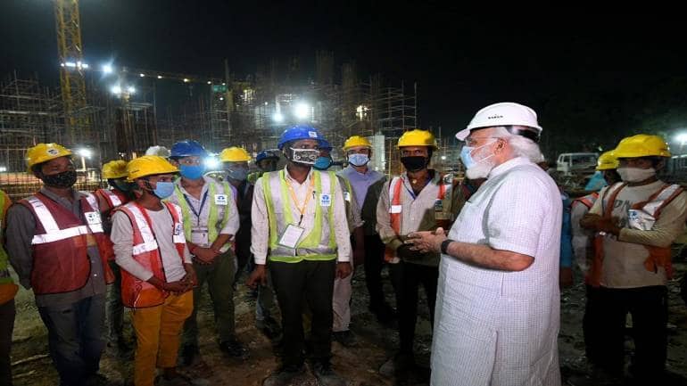 PM Modi visits new parliament building construction site