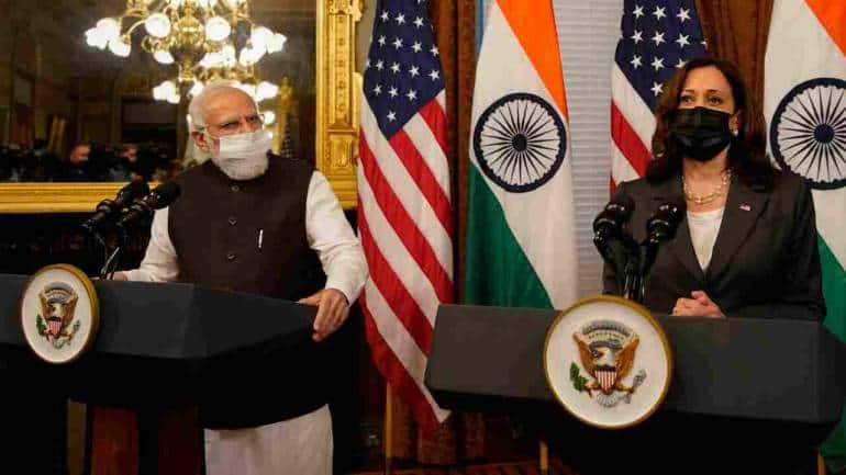 In Pics | PM Narendra Modi meets US Vice President Kamala Harris