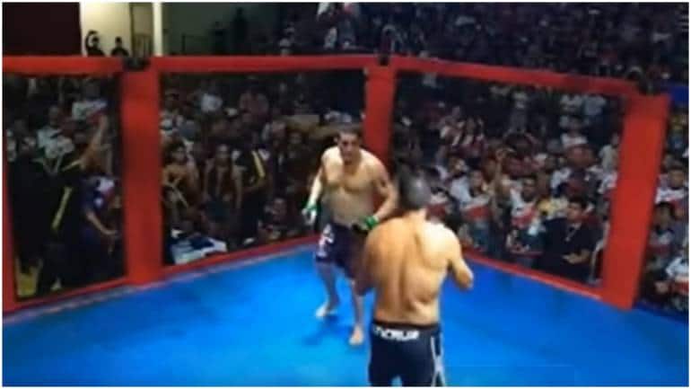 This city mayor fought a cage match to settle political score