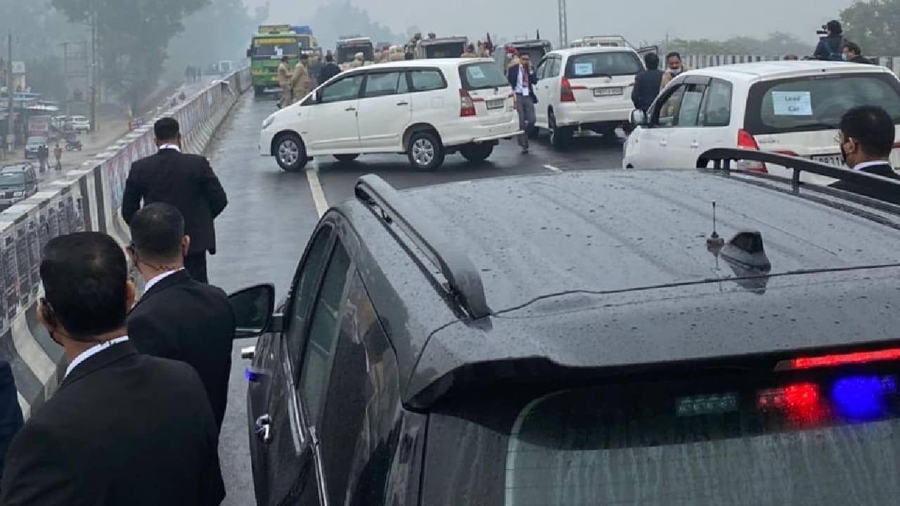 In Pics | PM Modi convoy stranded on flyover in Punjab