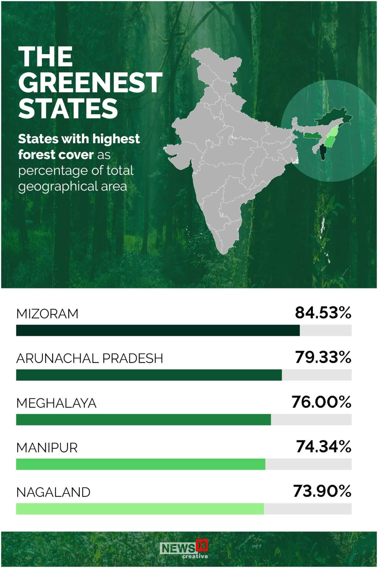 State of India's Forests: Mizoram, Arunachal Pradesh and Meghalaya are ...