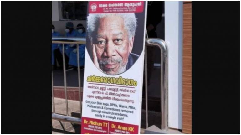 Kerala hospital uses Morgan Freeman photo for skin treatment ad, takes ...