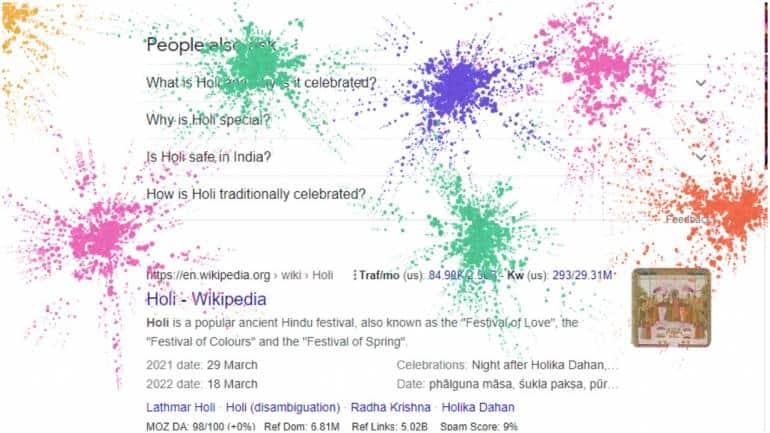 Holi 2022: You can splash colours all over your Google screen. Here's how