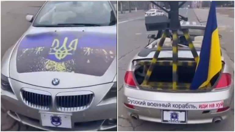 Viral video: BMW strapped with machine gun spotted in Ukraine's Mykolaiv