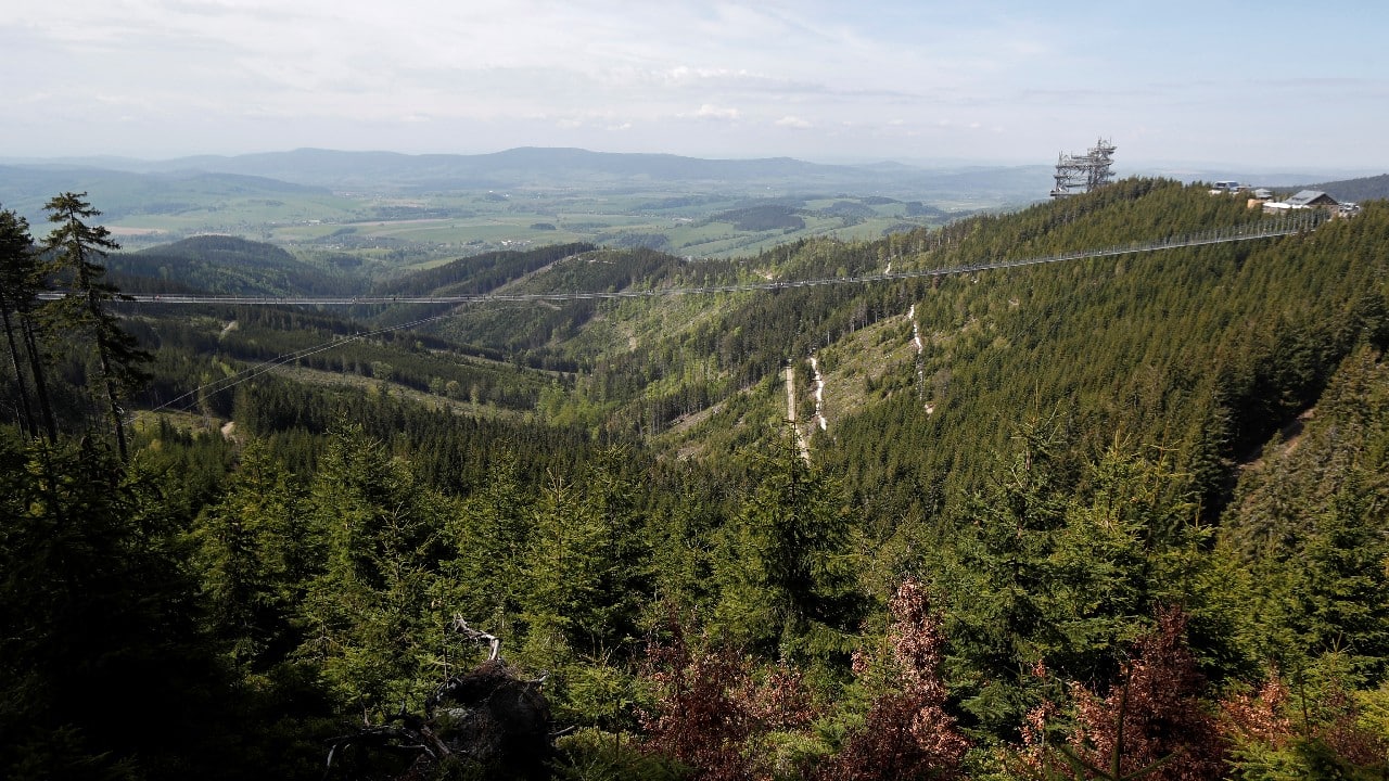 Fear and adrenaline as Czechs open world's longest suspension footbridge