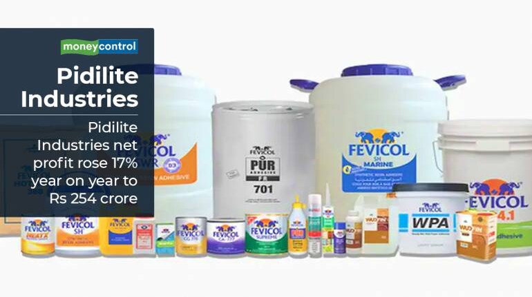 Pidilite Industries Q2 profit falls 10% to Rs 338 crore; sales rise 14. ...