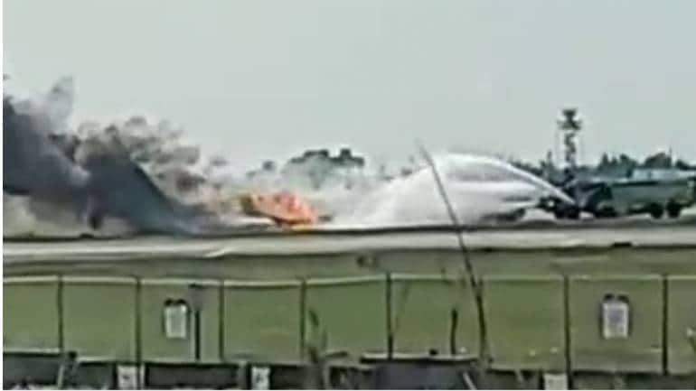 Video: Plane catches fire after crash landing at Miami airport