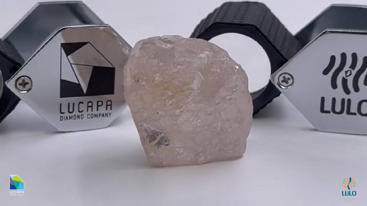 In Pics | Rock of ages: Rare 170-carat pink diamond found in Anglo's Lulo