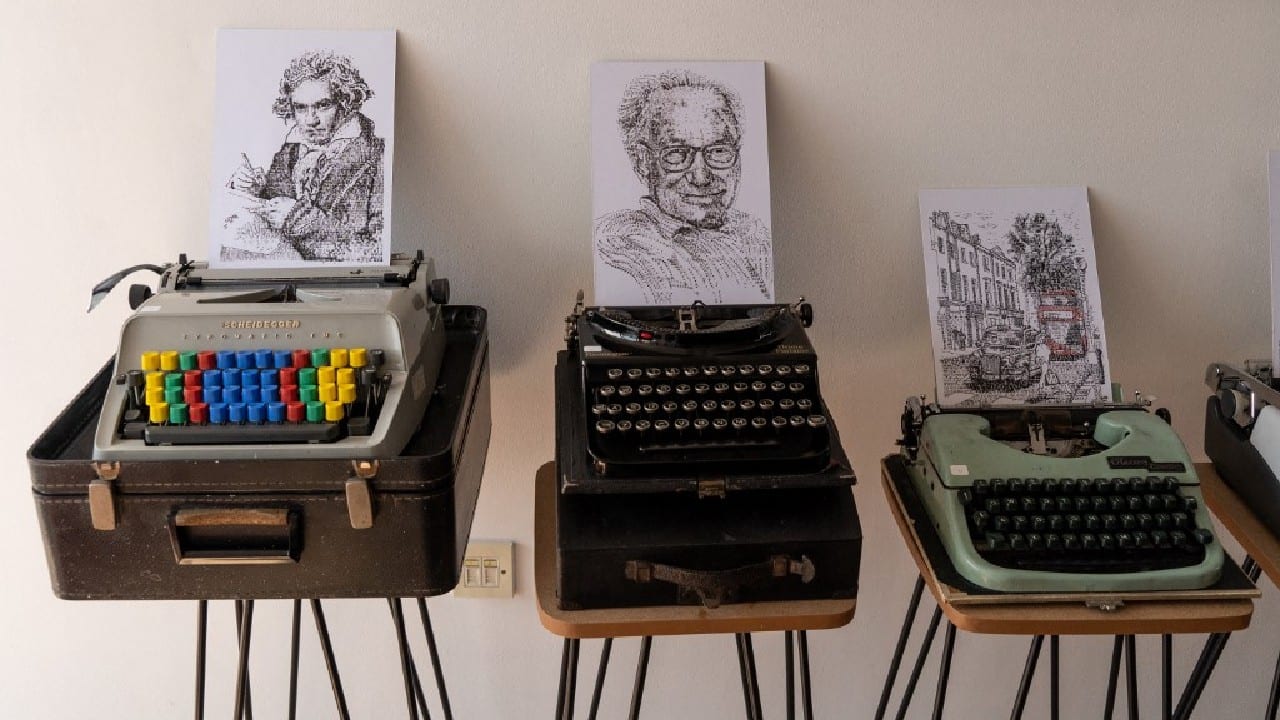 For this UK artist, the key to good art is a typewriter