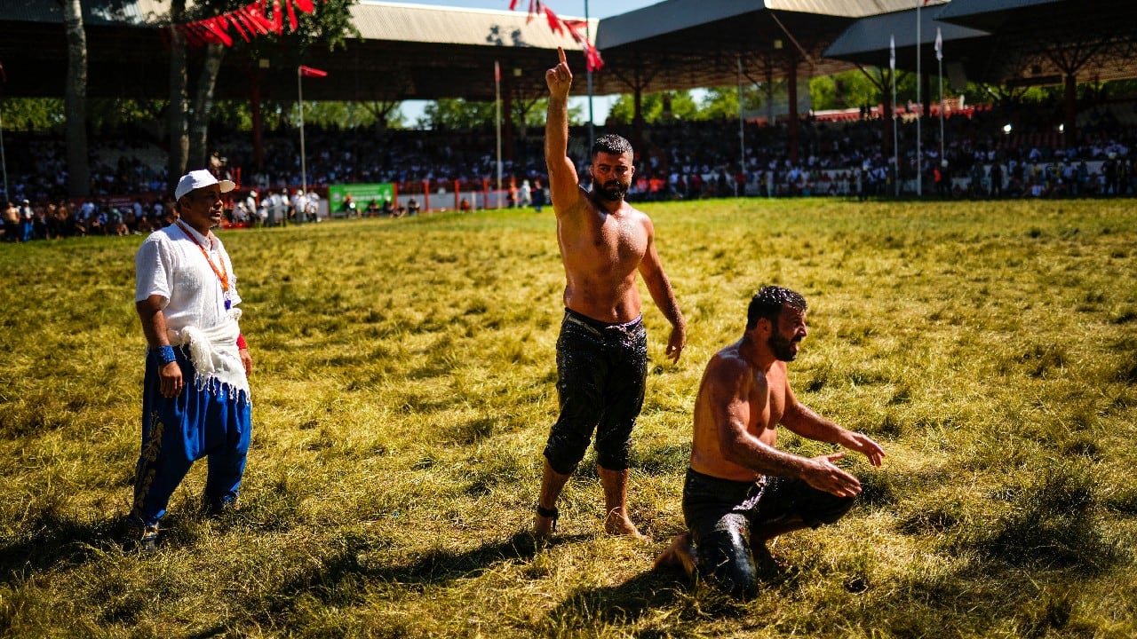 Oil wrestlers seek glory in Turkey's centuries-old contest