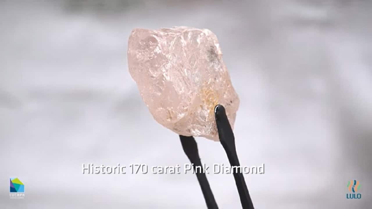 In Pics | Rock of ages: Rare 170-carat pink diamond found in Anglo's Lulo
