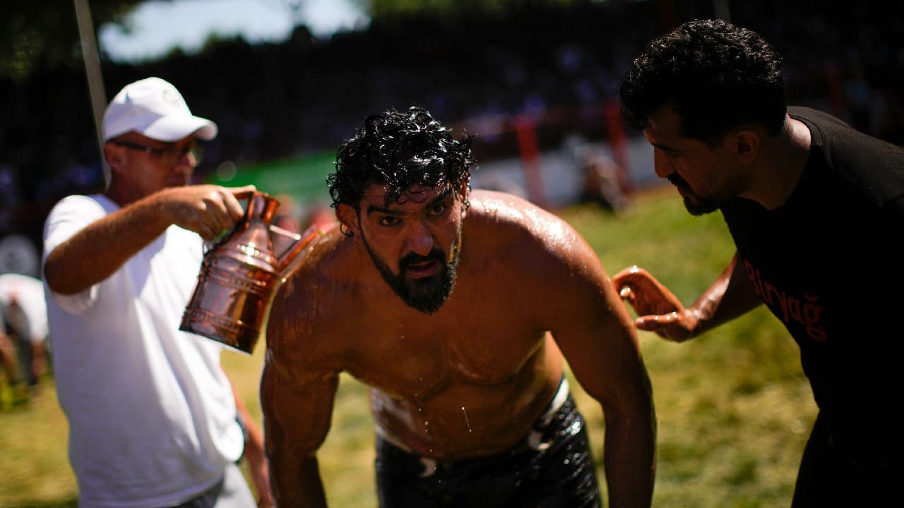 Oil wrestlers seek glory in Turkey's centuries-old contest