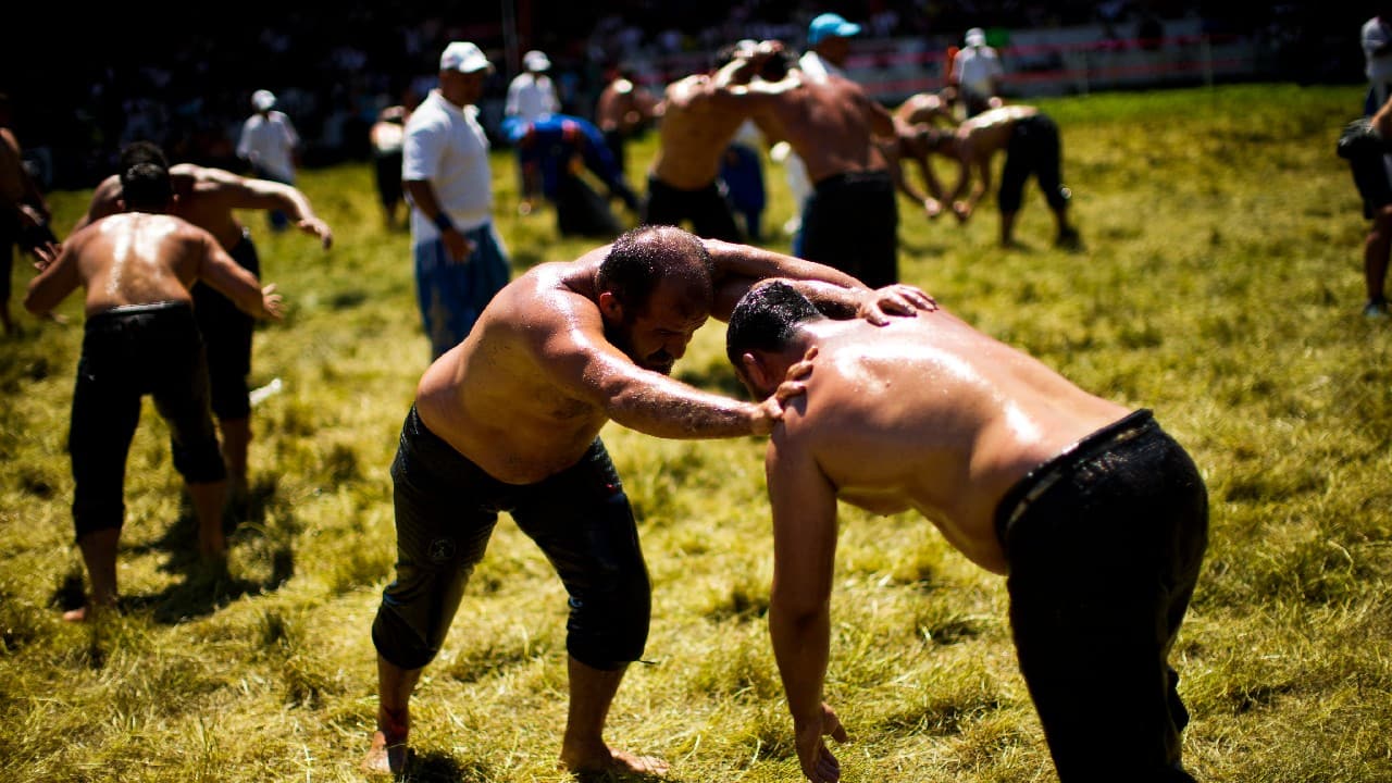 Oil wrestlers seek glory in Turkey's centuries-old contest