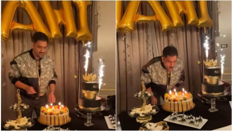 Happy birthday MS Dhoni: Watch how 'Captain Cool' celebrated his 41st ...
