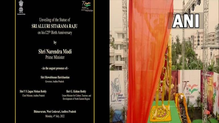 PM Modi unveils statue of legendary freedom fighter Alluri Sitarama ...