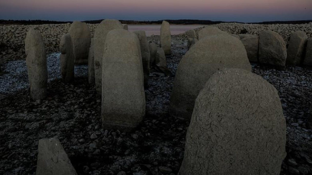 Historic droughts reveal long-submerged relics