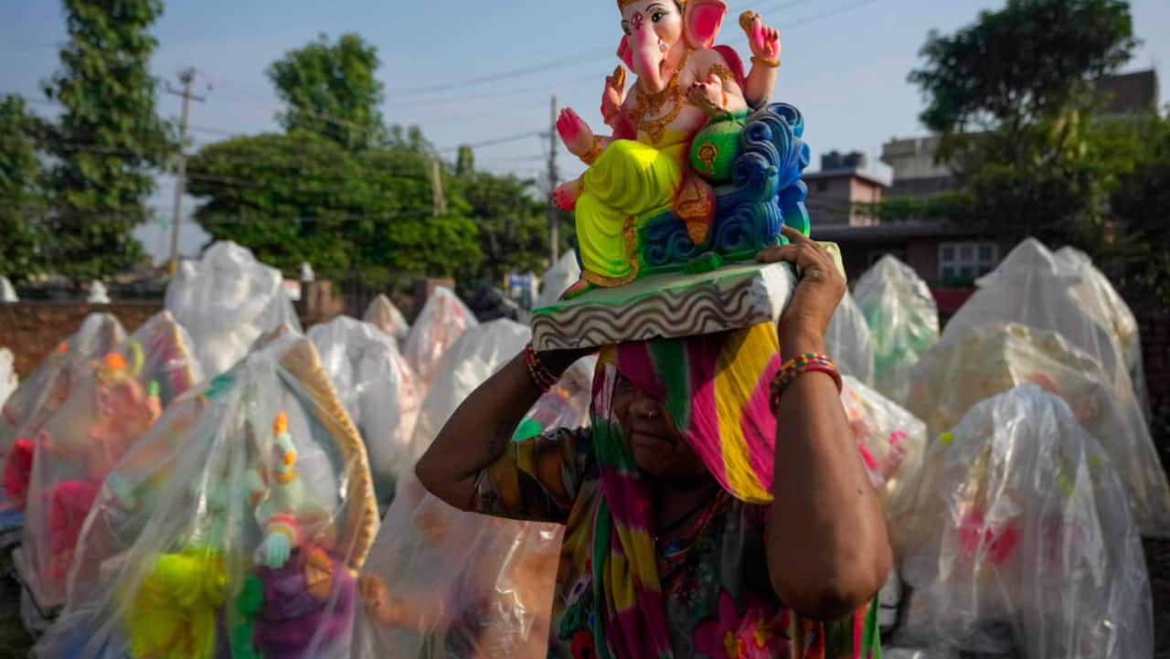Ganesha idols get their finishing touches days ahead of Ganesh Chaturthi