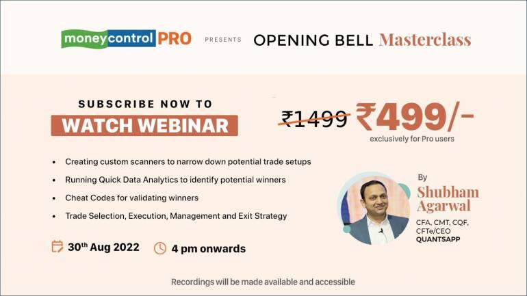 Moneycontrol Pro presents an Opening Bell Masterclass 2022 with Shubham Agarwal, one day live ...